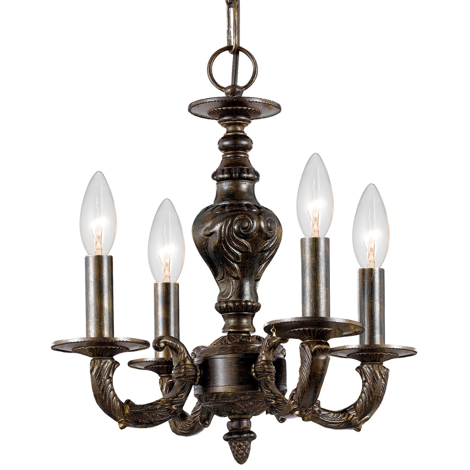 Crystorama Paris Market 4 Light Venetian Bronze Mini Chandelier – Antique Hardware Supply