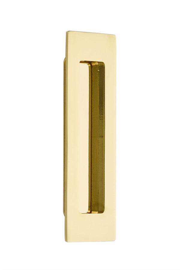 6 Inch Solid Brass Modern Rectangular Flush Pull – Antique Hardware Supply
