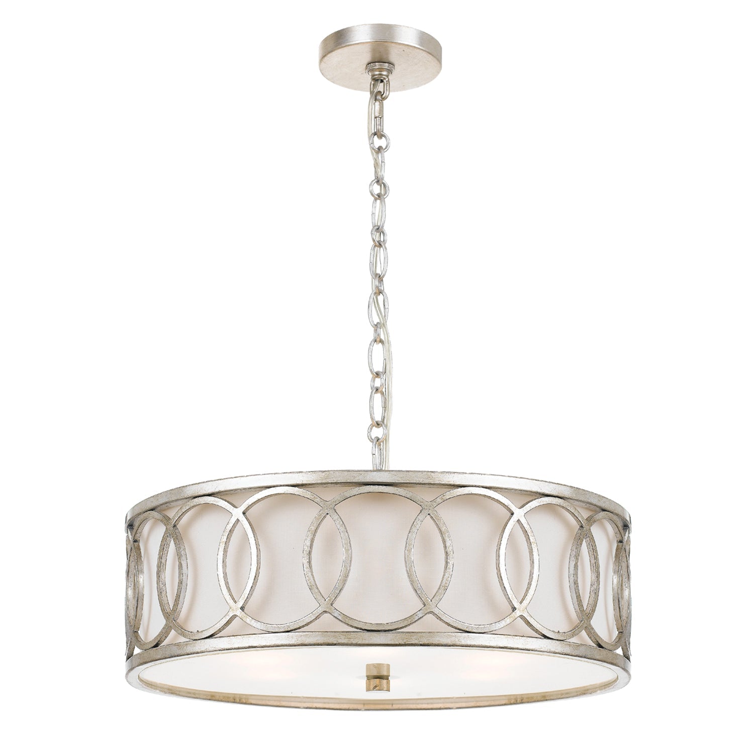 Crystorama Libby Langdon Graham 6 Light Antique Silver Chandelier ...