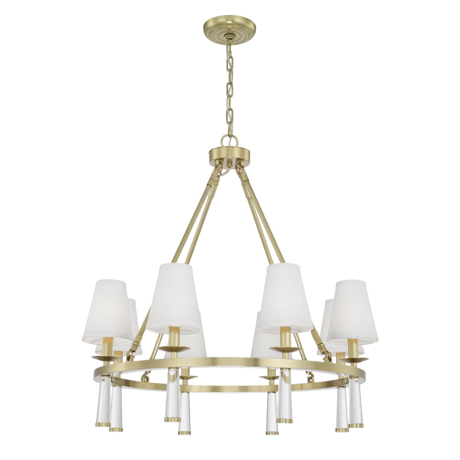 Crystorama Baxter 8 Light Antique Aged Brass Chandelier – Antique ...