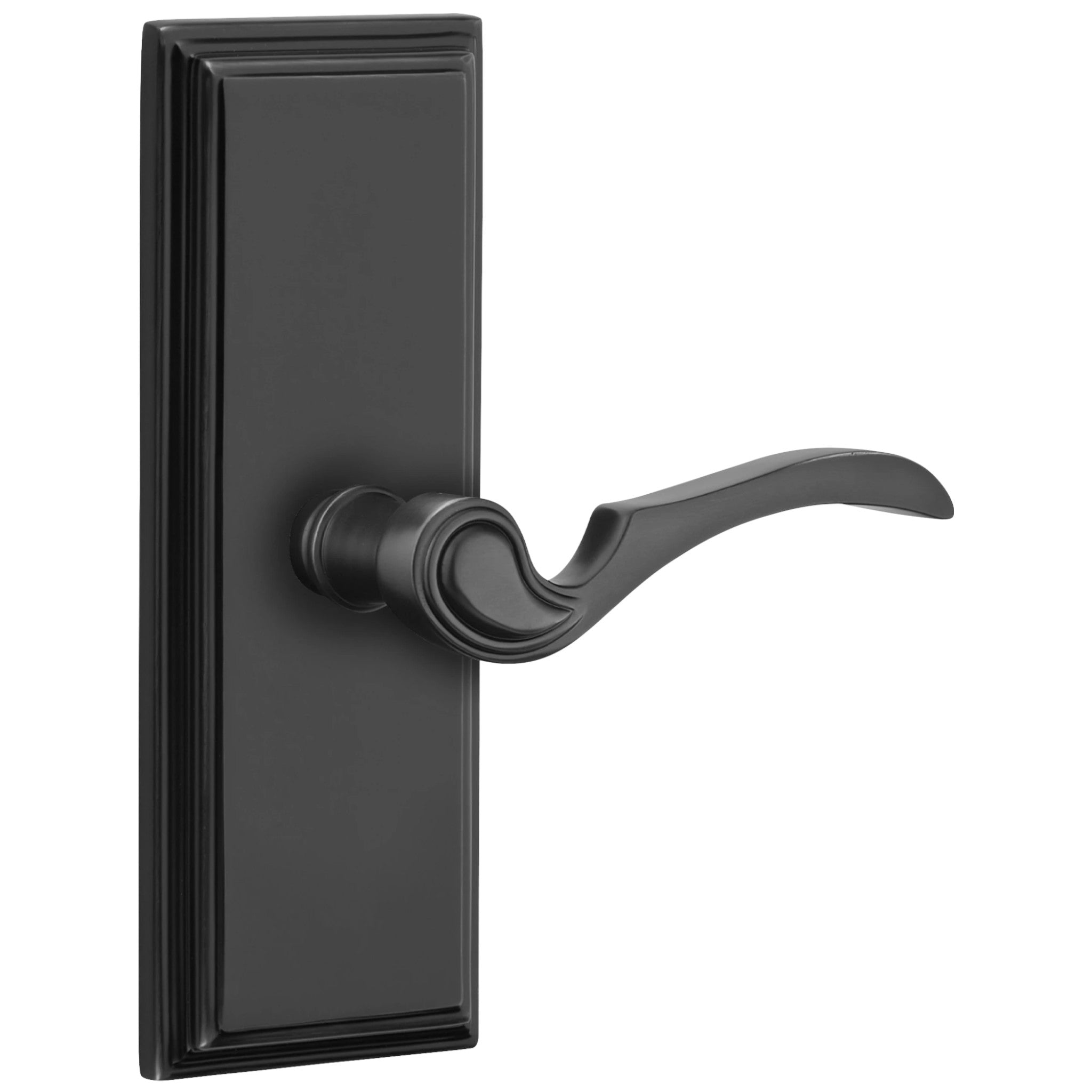 Emtek Solid Brass Geneva Lever With Modern Rectangular Rosette ...