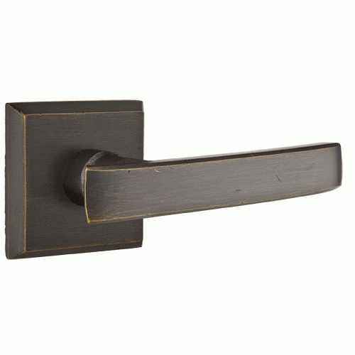 Emtek Solid Brass Sandcast Yuma Lever With Square Rosette – Antique ...