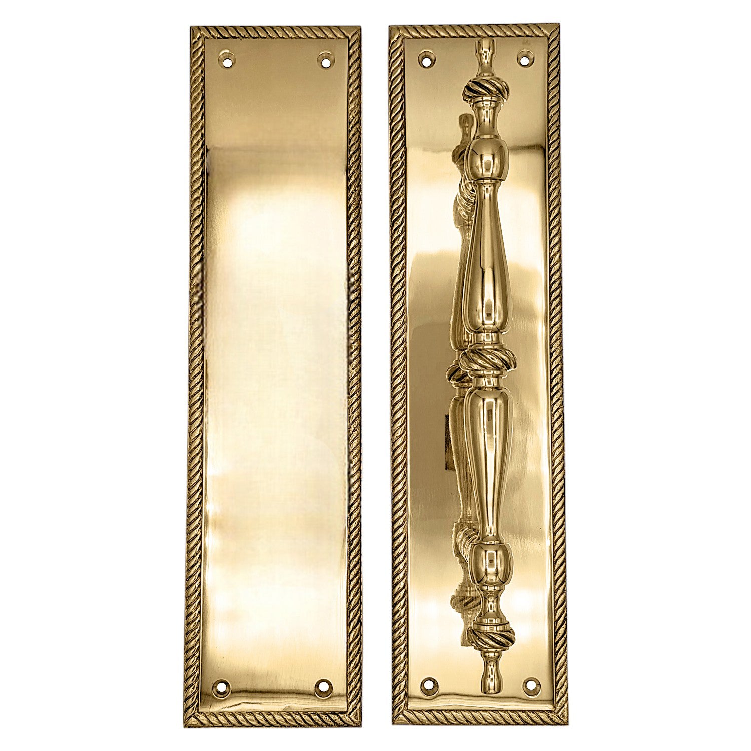 11 1/2 Inch Georgian Roped Style Door Pull and Push Plate (Several Fin ...