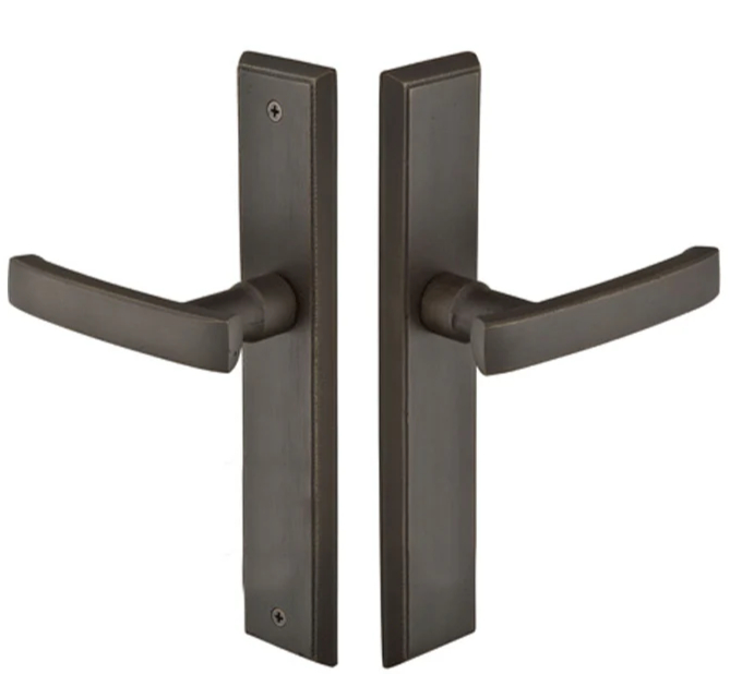 Brass Rectangular Multi-Point Handleset with Yuma Lever (Several Finis ...