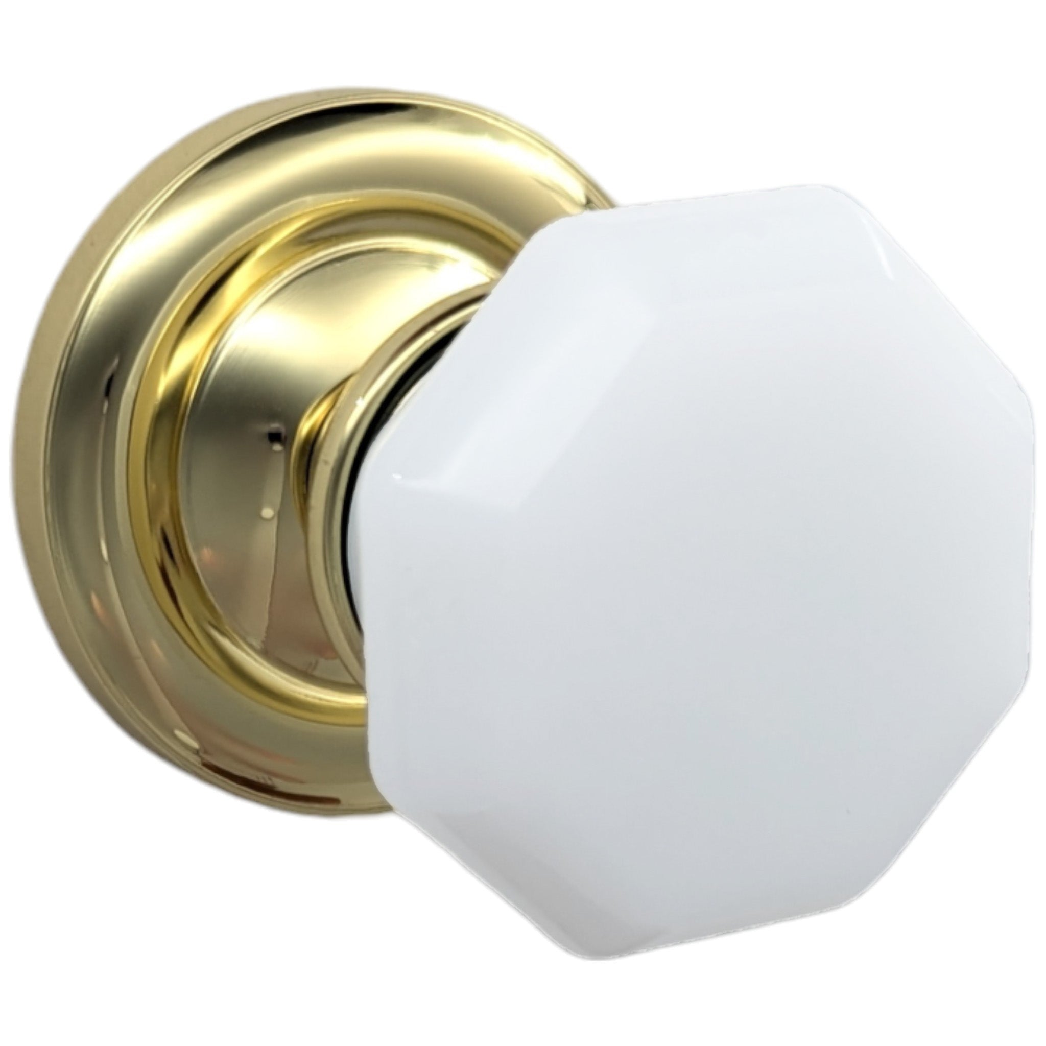 Magnifique® Classic Door Set with White Milk Glass Octagon Knobs (Seve ...