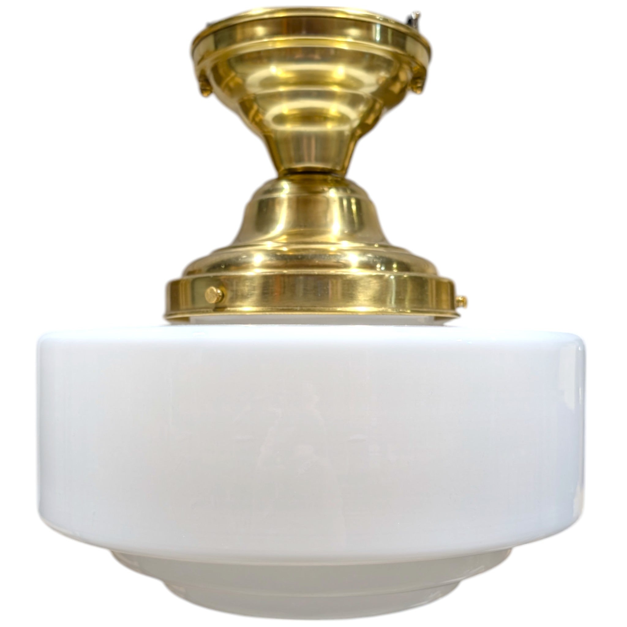 Mid Century Modern Glass Semi-Flush Fancy Light (Several Finishes Avai ...