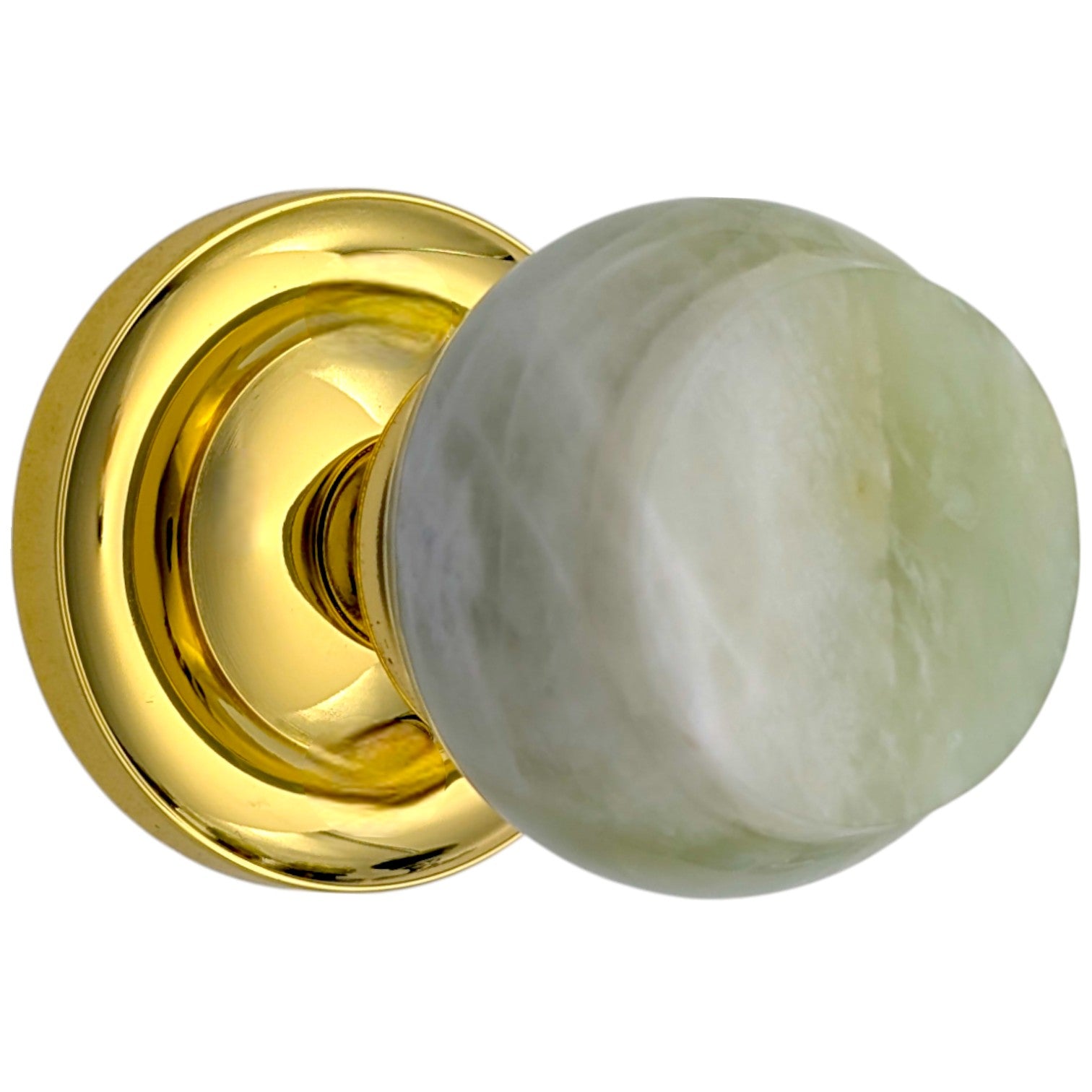 Magnifique® Classic Door Set with Green Jade Knobs (Several Finishes A ...