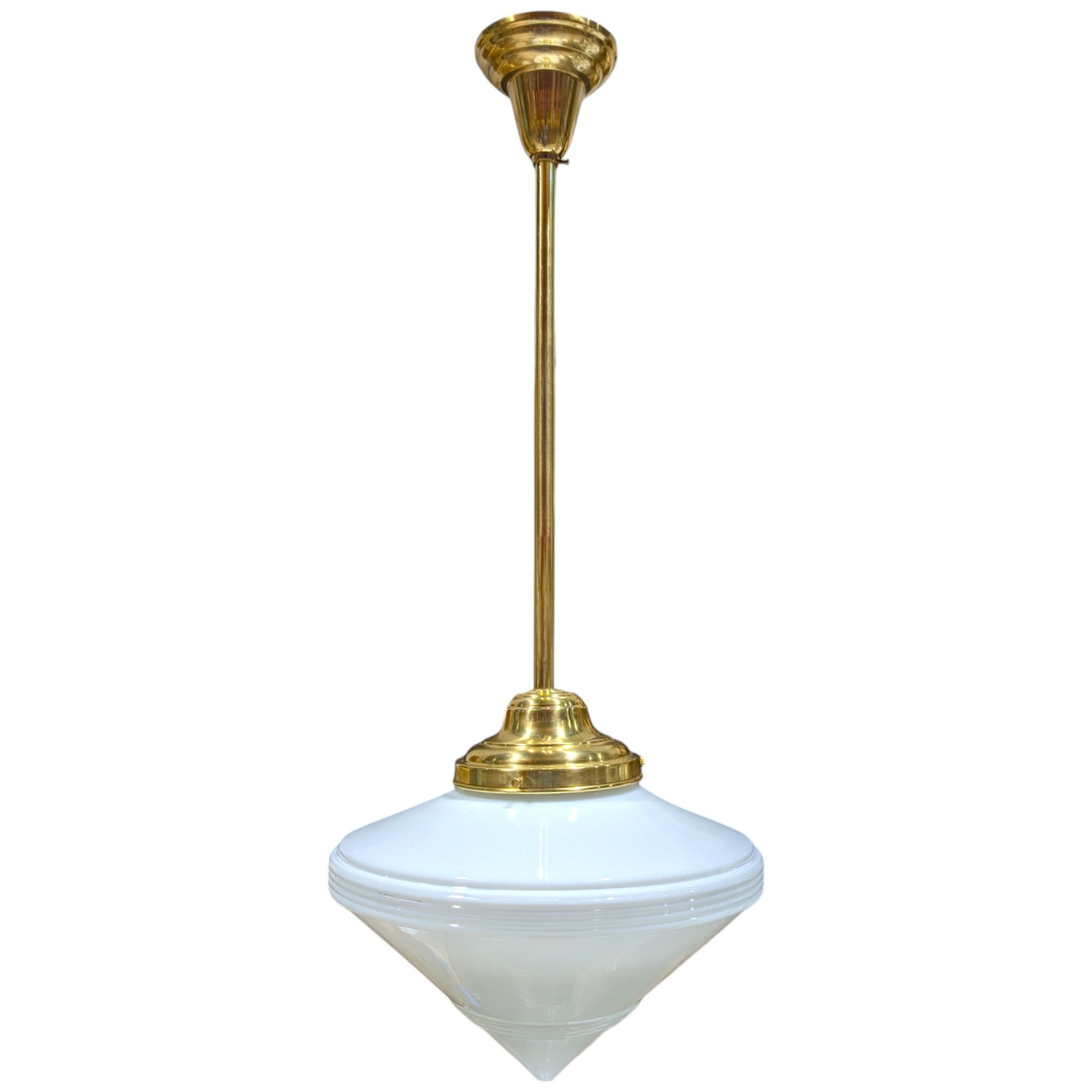 Large Art Deco Glass Rod Pendant Light (Several Finishes Available ...