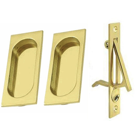 Square Style Single Pocket Passage Style Door Set (Several Finishes Av ...