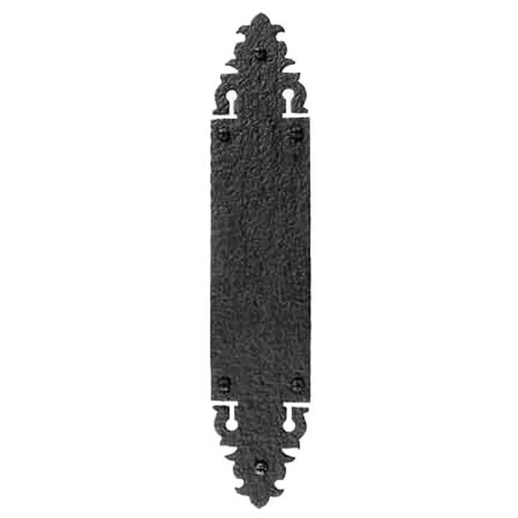 15 Inch Rough Iron Push Plate in a Matte Black Finish – Antique ...