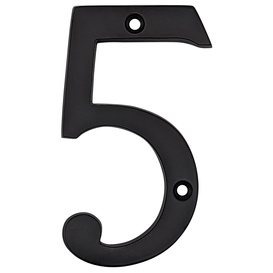 Solid Brass 4 Inch Tall Number 5 – Antique Hardware Supply