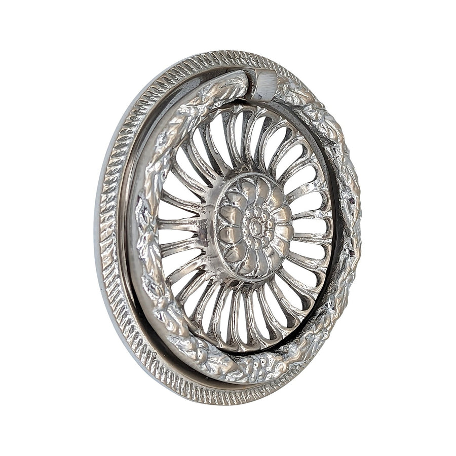 3 5/8 Inch Solid Brass Radiant Flower Drawer Ring Pull – Antique ...