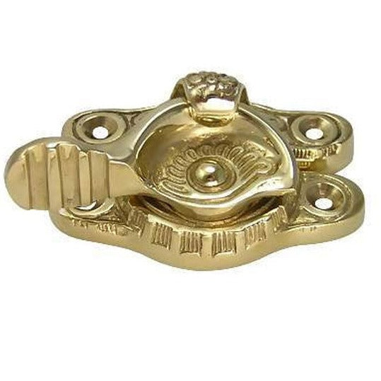 Floral Victorian Solid Brass Sash Window Lock (Several Finishes Availa ...